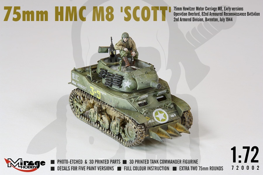 Battle-Models > 1:72 75mm HMC M8 "SCOTT" Operacja Overlord